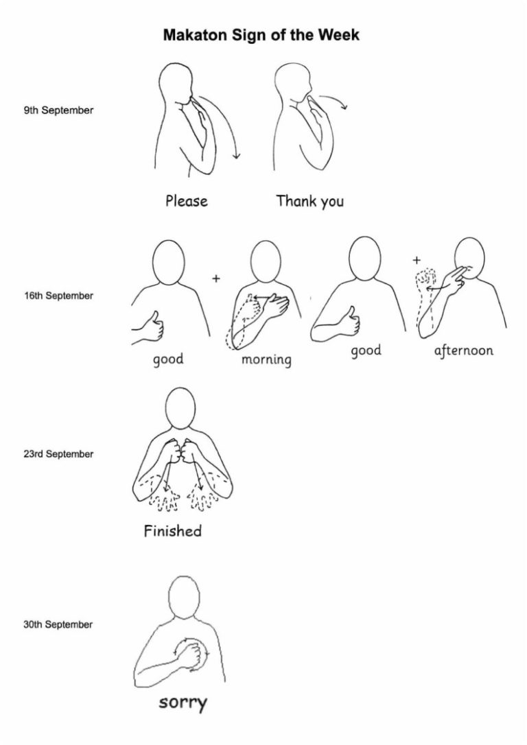 Makaton Signs of the Week – Staynor Hall Community Primary Academy
